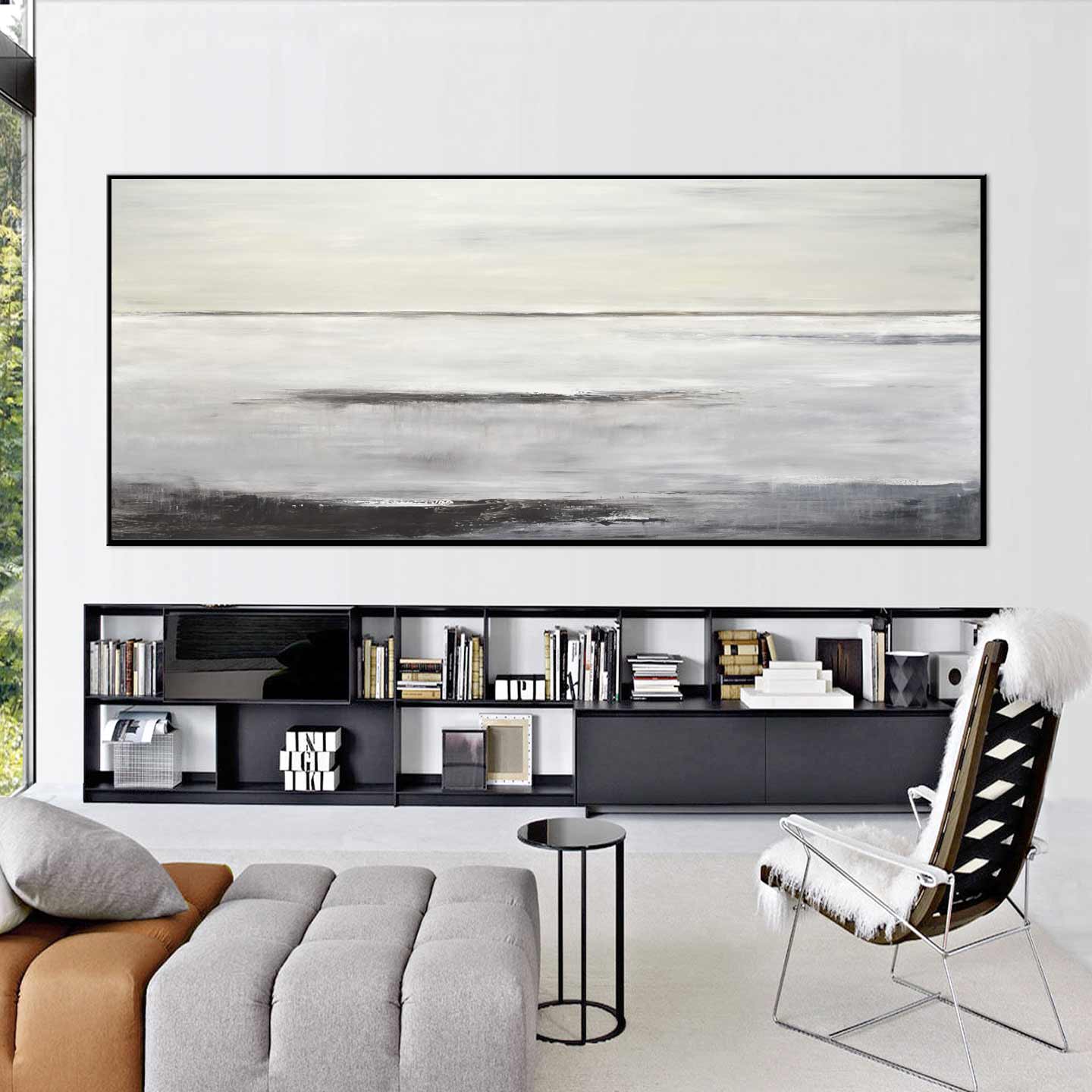 Original Panoramic Abstract Large Art Earth Tones Taupe – Sky Whitman ...