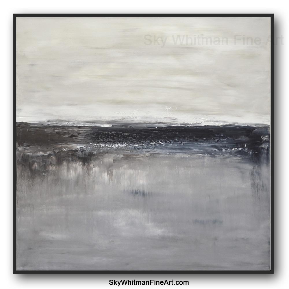 Abstract Greige Painting Custom Painting | Sky Whitman – Sky Whitman ...