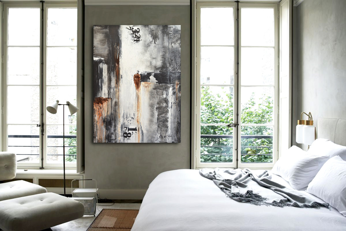 Abstract Art Numbers Painting On Canvas | Sky Whitman – Sky Whitman ...